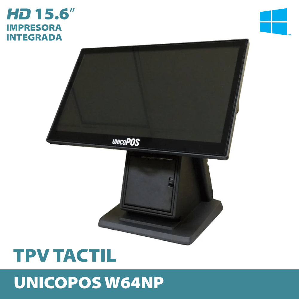 TPV Windows UNICOPOS W64NP | Intel Celeron | 4GB RAM | 128GB SSD | 15 ...